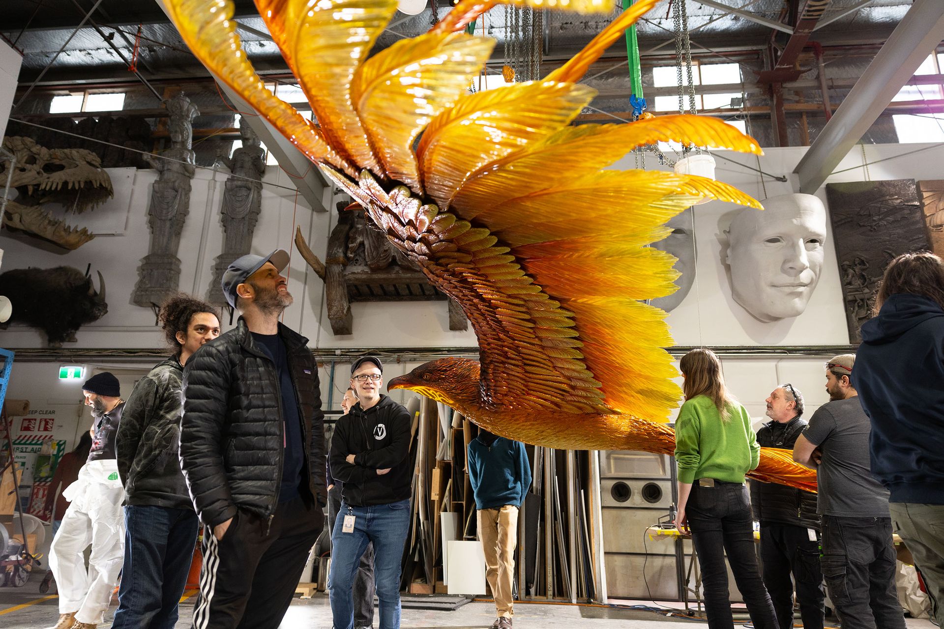 Manu Muramura at Wellington Airport