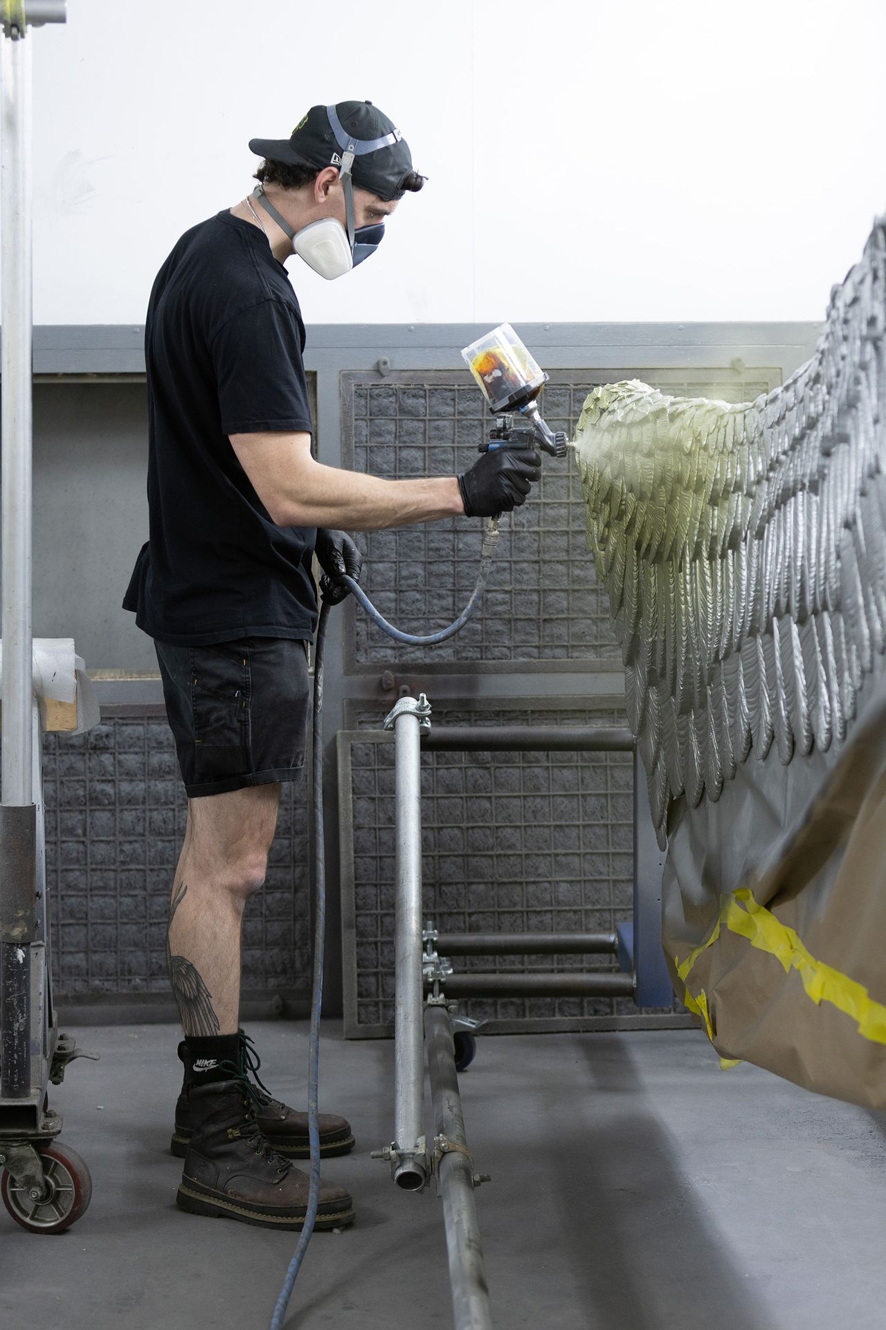 Manu Muramura at Wellington Airport